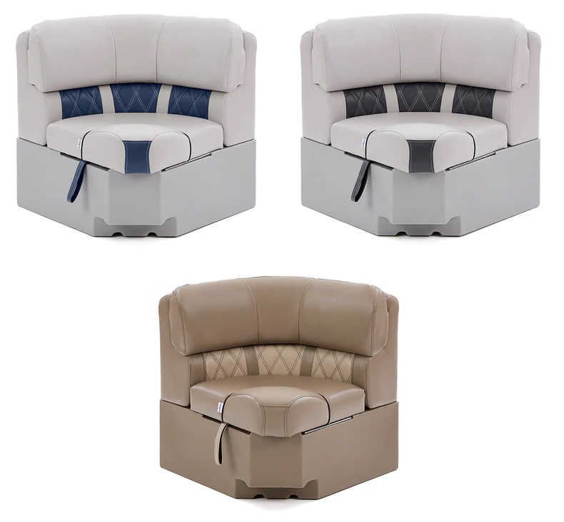 Luxury Bow Radius Pontoon Boat Seats (30") | Canada Pontoon ...